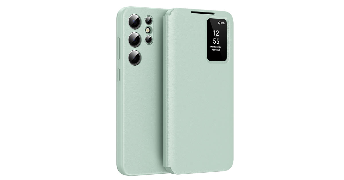Etui Techsuit "SmartView" za Samsung Galaxy S23 Ultra - green - gizzmo.si