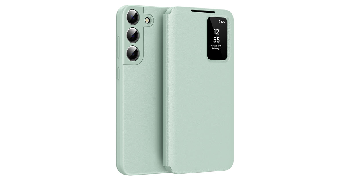 Etui Techsuit "SmartView" za Samsung Galaxy S22 - green - gizzmo.si
