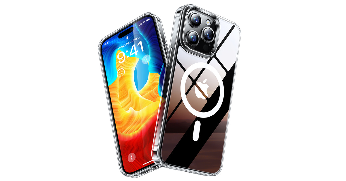 Premium ovitek Torras "Diamond MagSafe" za iPhone 15 Pro - clear ...