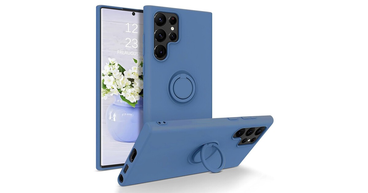 Silikonski ovitek "Ring Bearer" za Samsung Galaxy S22 Ultra - moder - gizzmo....