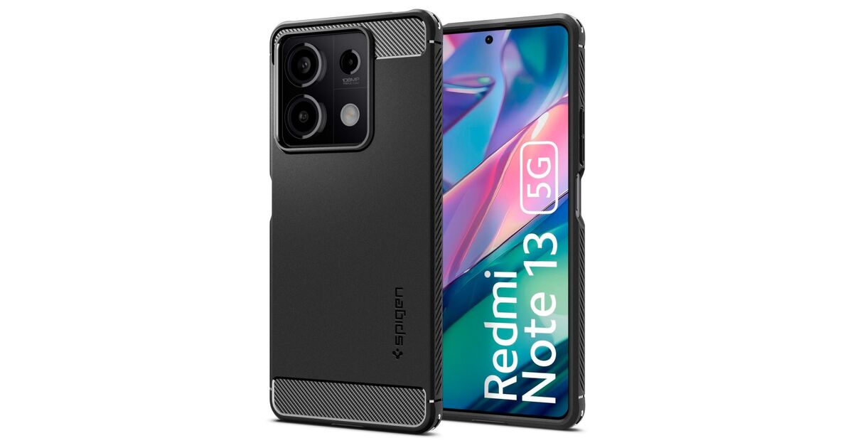 Ovitek Spigen "Rugged Armor" za Xiaomi Redmi Note 13 5G - black - gizzmo.si