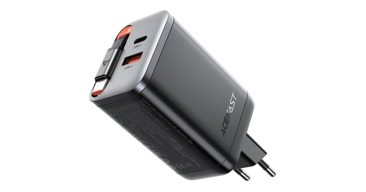 Premium stenski polnilni adapter Acefast "A111" z GaN tehnologijo, 1x ...